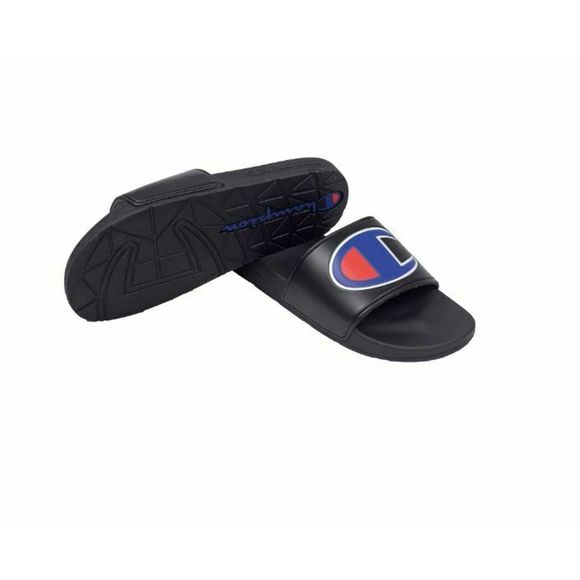 Champion | Shoes | Champion Slides Ipo Black Red Blue New In Box | Poshmark
